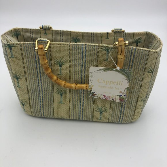 Cappelli Straworld | Bags | Cappelli Straworld Straw Bag With Cane ...